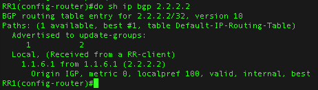 BGP: Route Reflector, Cluster_ID. — Советы по работе с Cisco